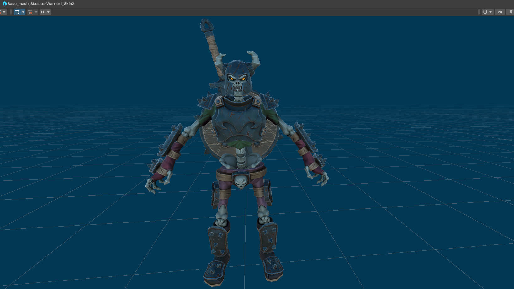 3D model Low-poly game ready models of the characters SkeletonsPack1 VR ...