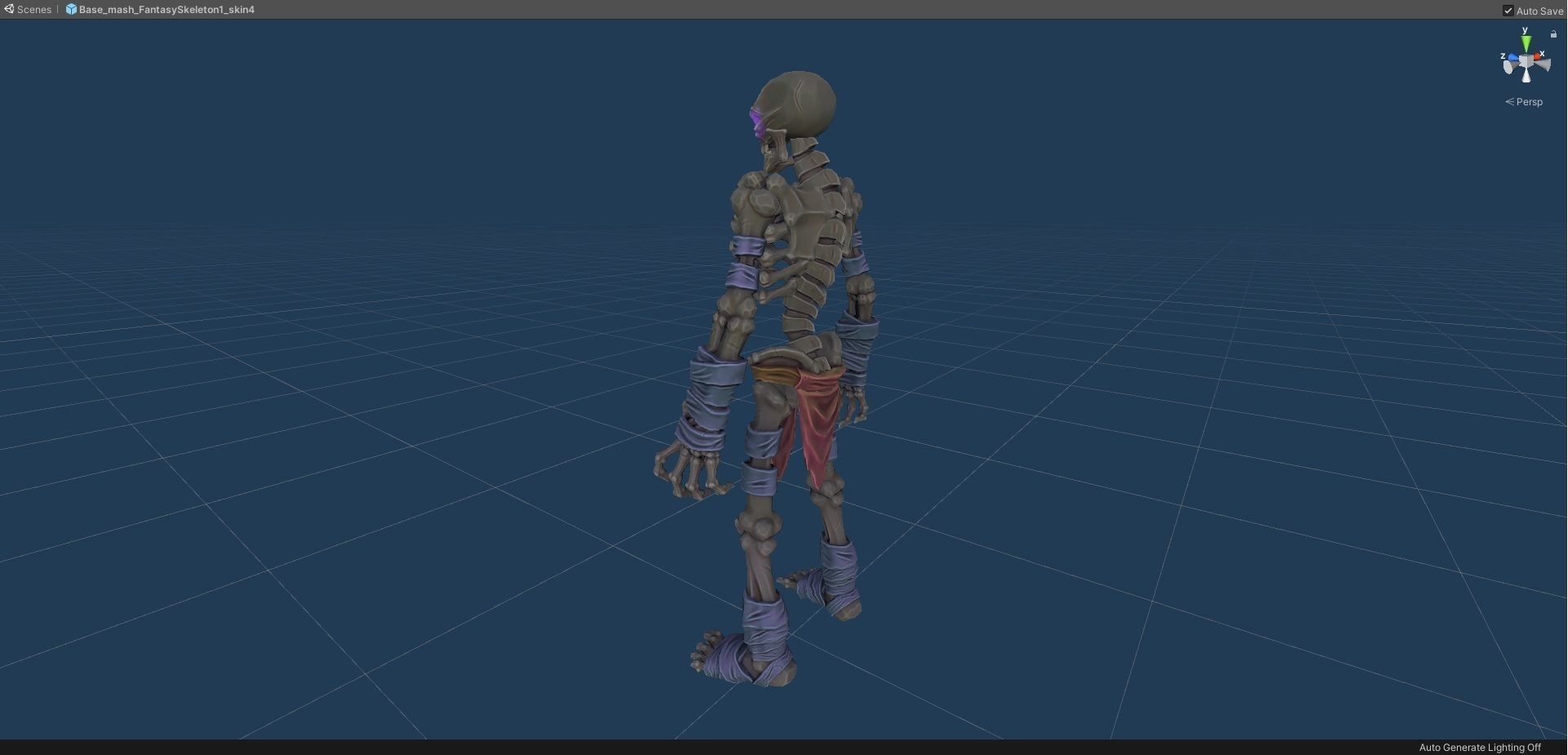 3D model Low-poly game ready models of the characters SkeletonsPack1 VR ...