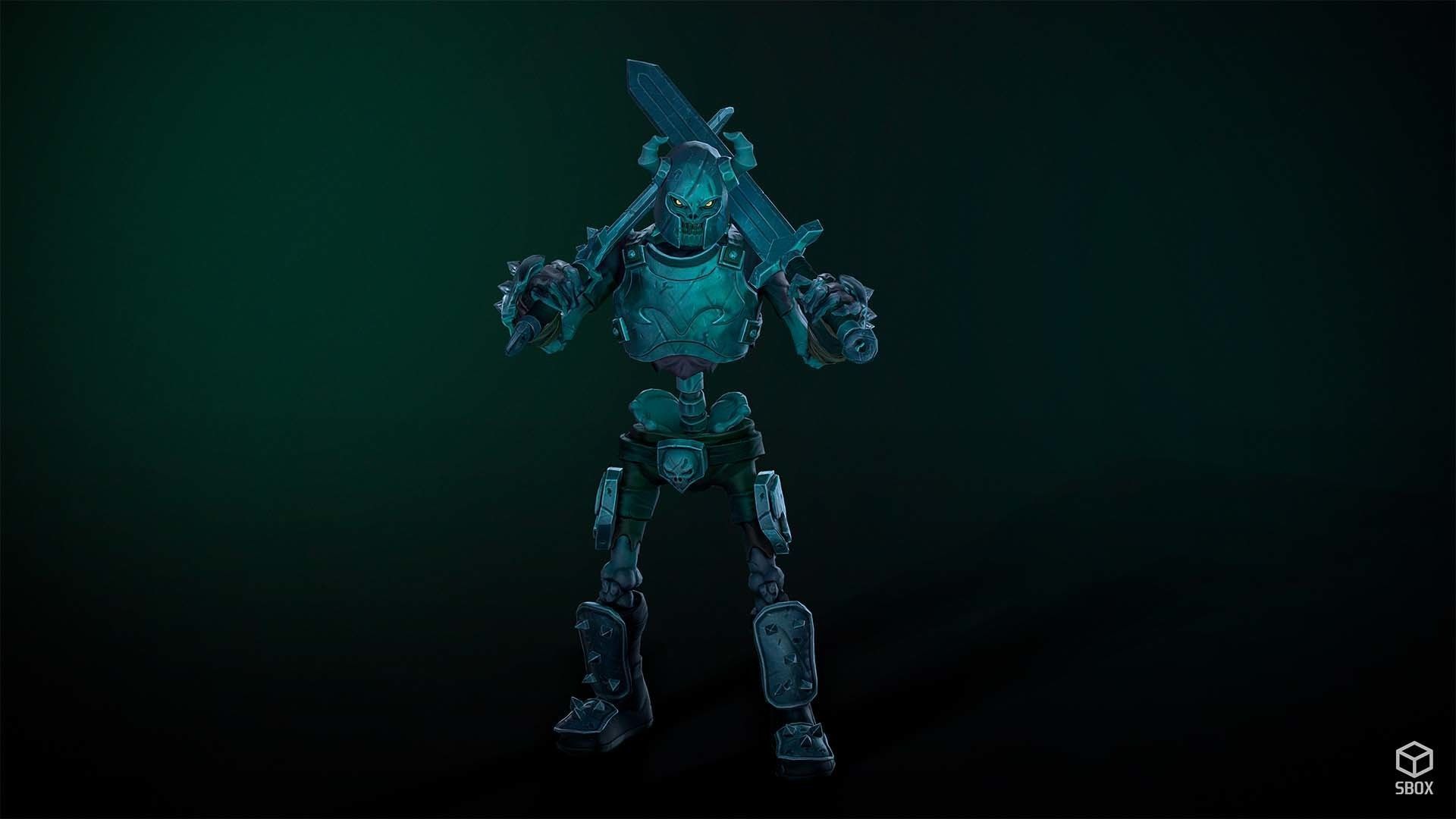 3D model Low-poly game ready models of the characters SkeletonsPack1 VR ...