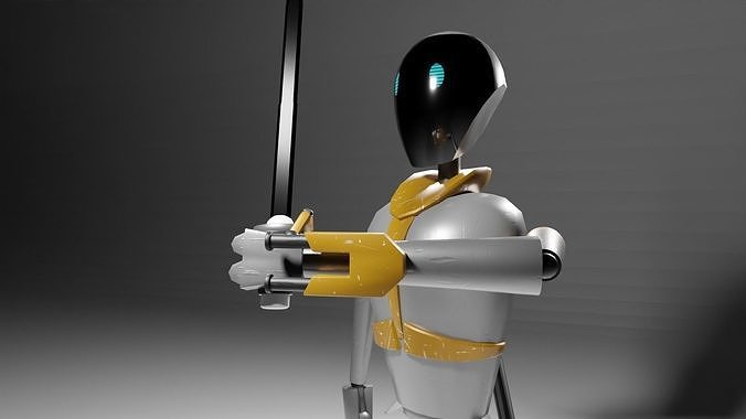 Futuristic Training Bot 3D model rigged | CGTrader