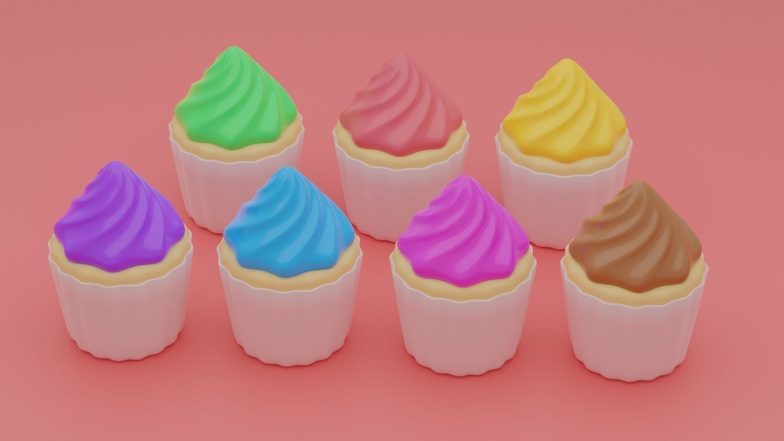 Cupcakes 3d model High Poly cupcake 3D model | CGTrader