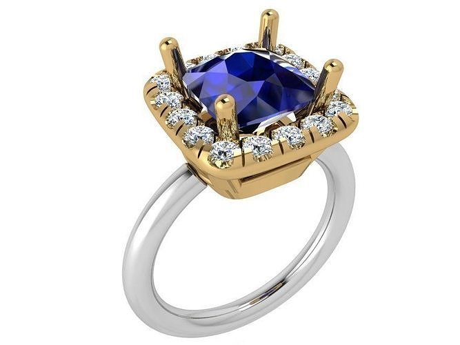 Square dark blue ring 3455 3D print model 3D model 3D printable | CGTrader