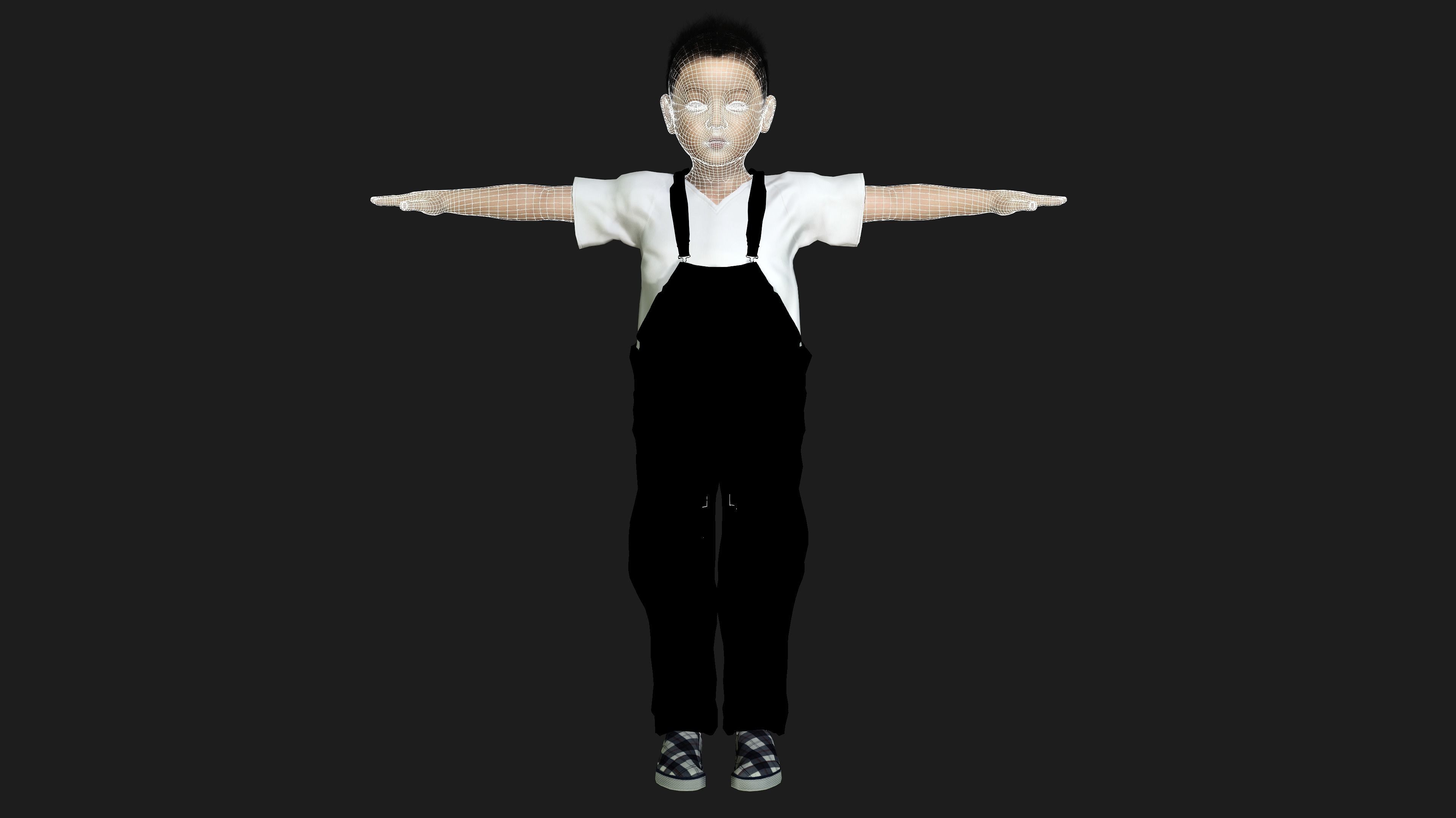 3D model AAA 3D REALISTIC ASIAN LITTLE BOY - HUMAN RIGGED CHARACTER VR ...