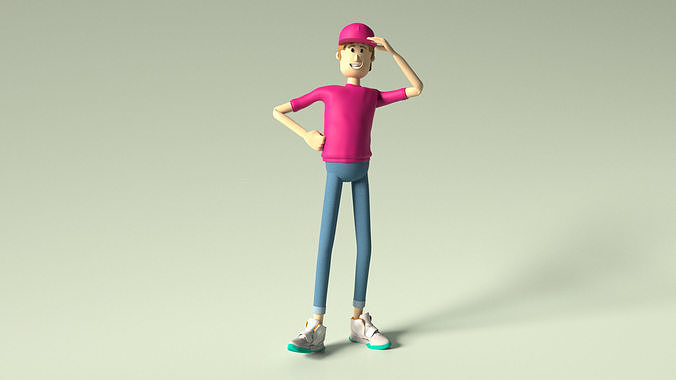 Simple 3D character - Rigged 3D model rigged | CGTrader