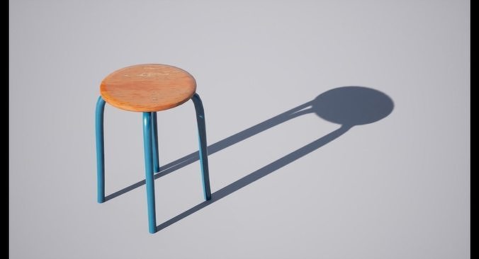 3D model School Stool VR / AR / low-poly | CGTrader