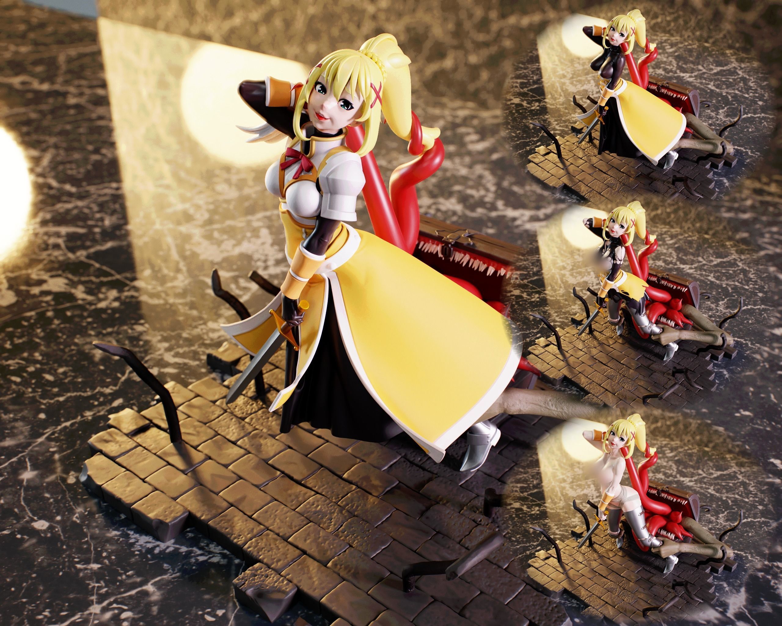 KonoSuba Darkness free 3D model 3D printable | CGTrader