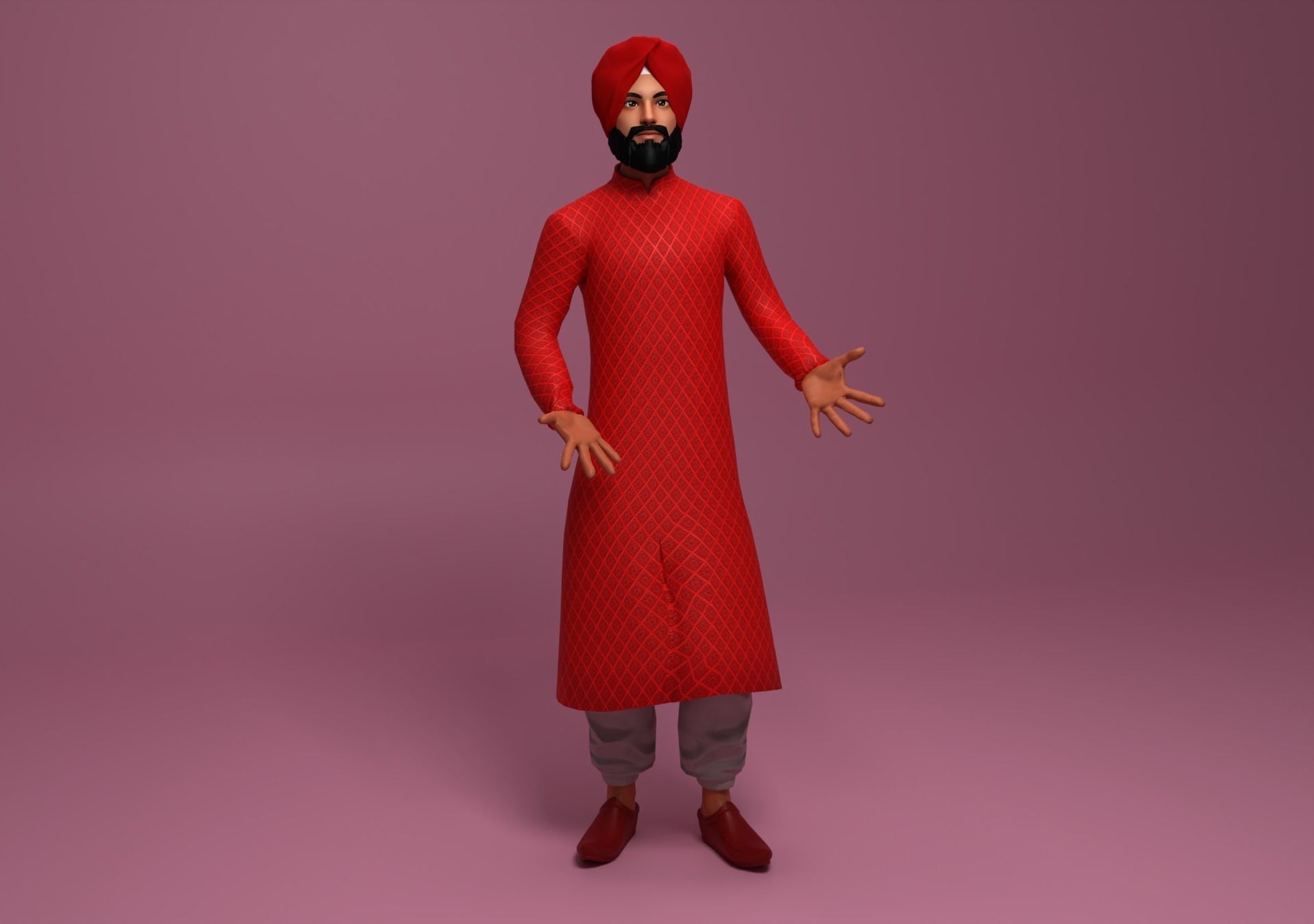 3D model Sikh Sardar ji 3D Character VR / AR / low-poly | CGTrader