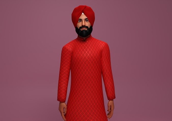 3D model Sikh Sardar ji 3D Character VR / AR / low-poly | CGTrader
