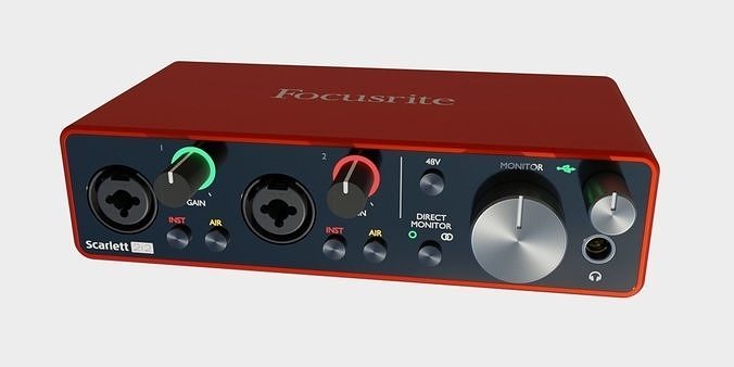 Focusrite Scarlett 2i2 3Gen 3D model | CGTrader