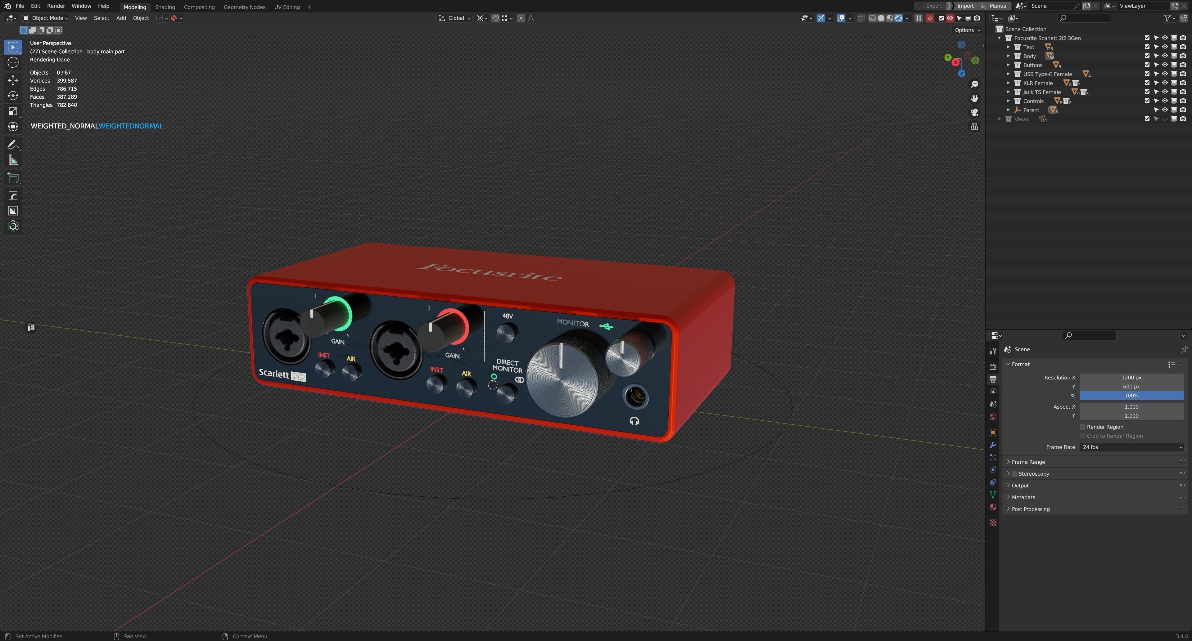 Focusrite Scarlett 2i2 3Gen 3D model | CGTrader