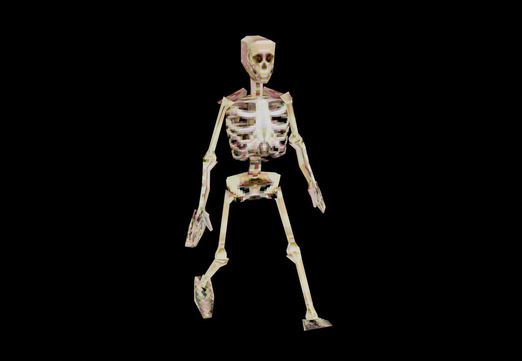 3D model Pixel Skeleton VR / AR / low-poly | CGTrader