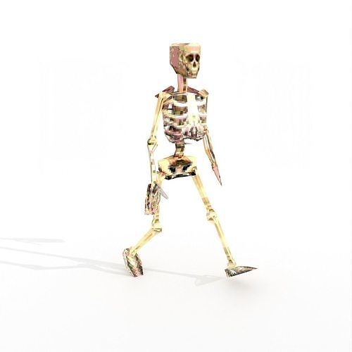 3D model Pixel Skeleton VR / AR / low-poly | CGTrader