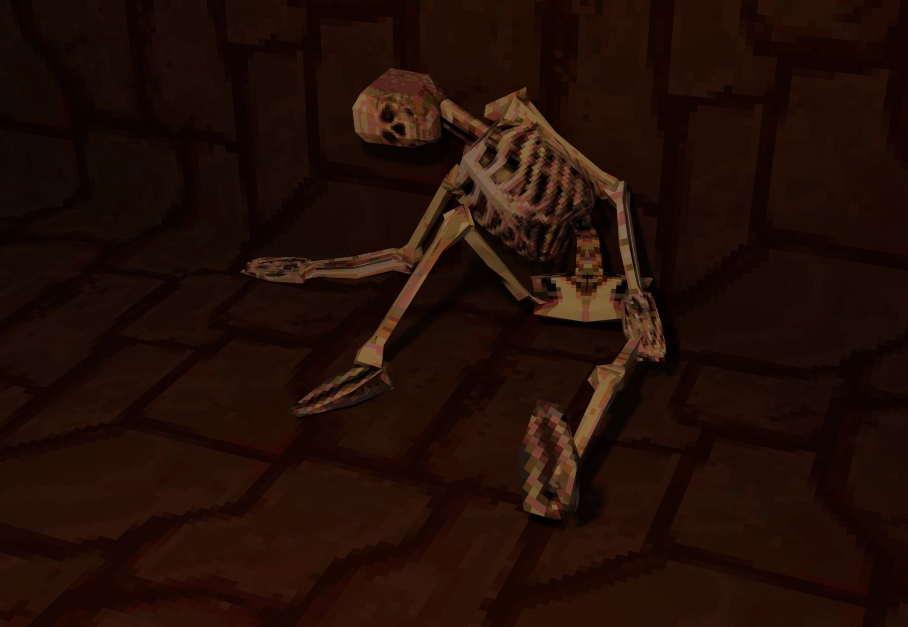 3D model Pixel Skeleton VR / AR / low-poly | CGTrader