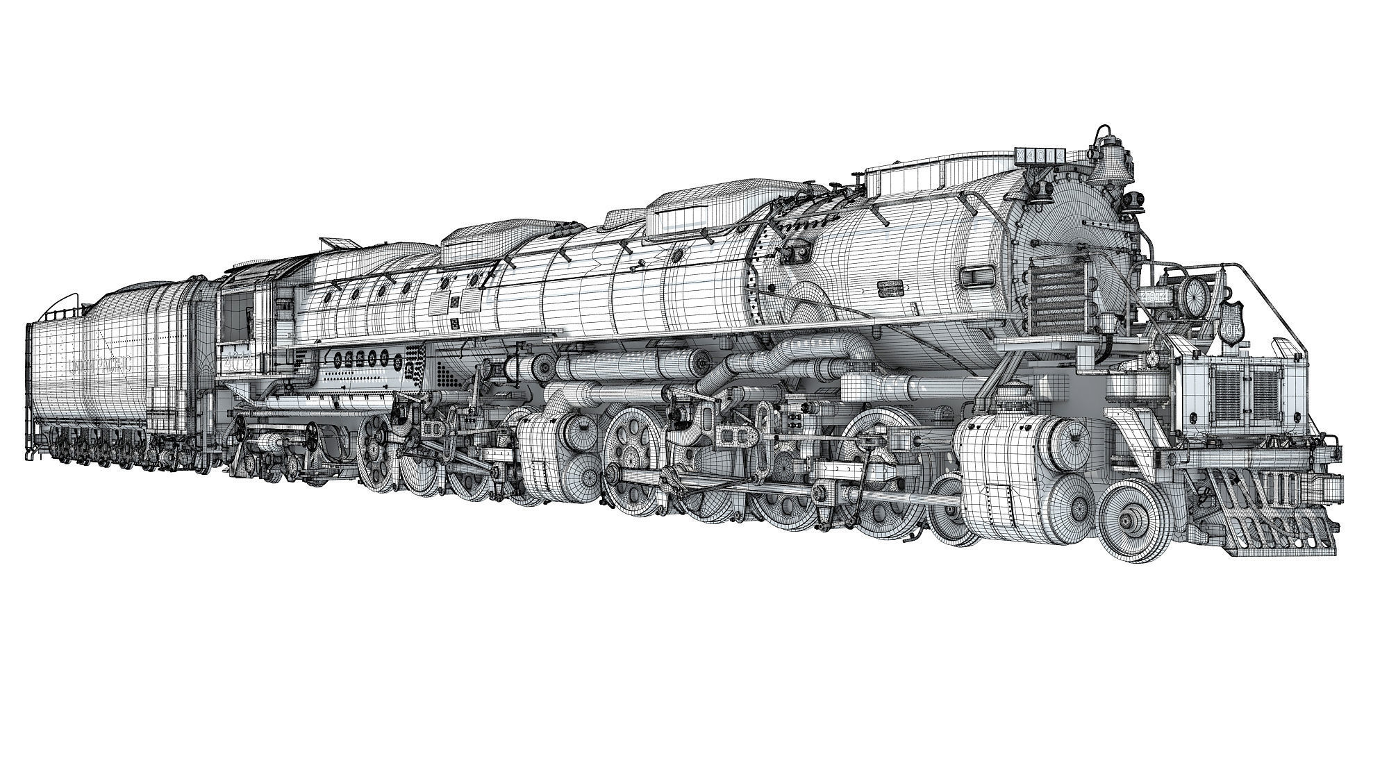 Steam Locomotive Big Boy Train 3D model | CGTrader