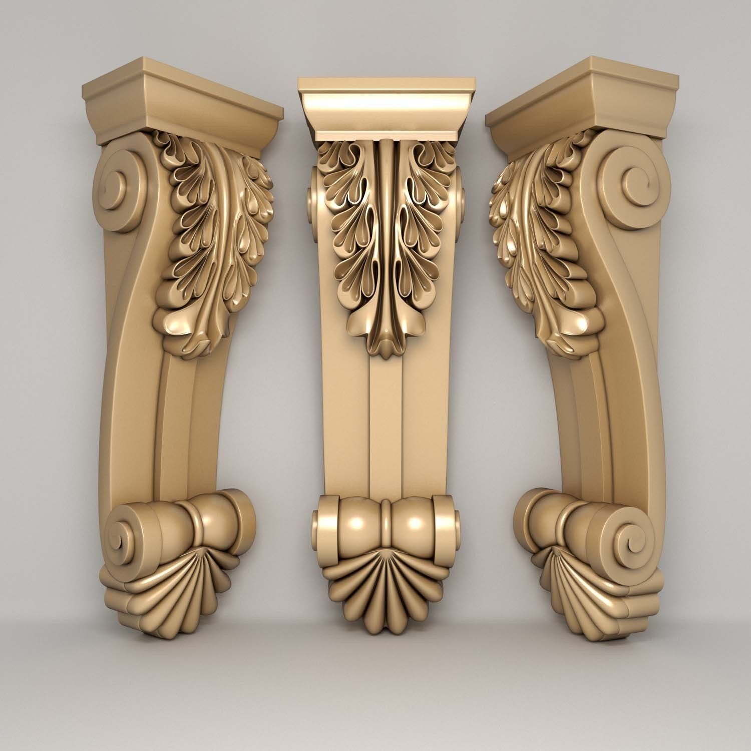bracket classic brackets 3D model | CGTrader