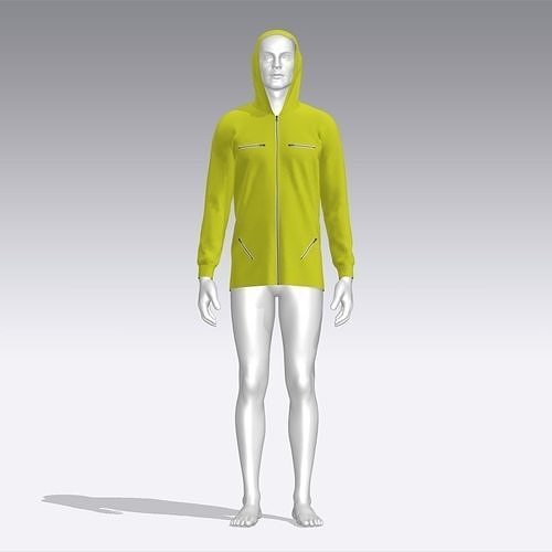 3D model Hoodie mannequin wearing jacket VR / AR / low-poly | CGTrader