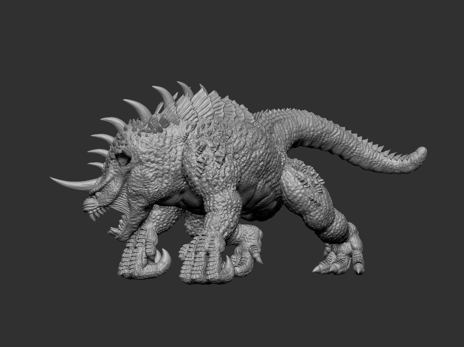 3d Godzilla 3d Print Model Cgtrader