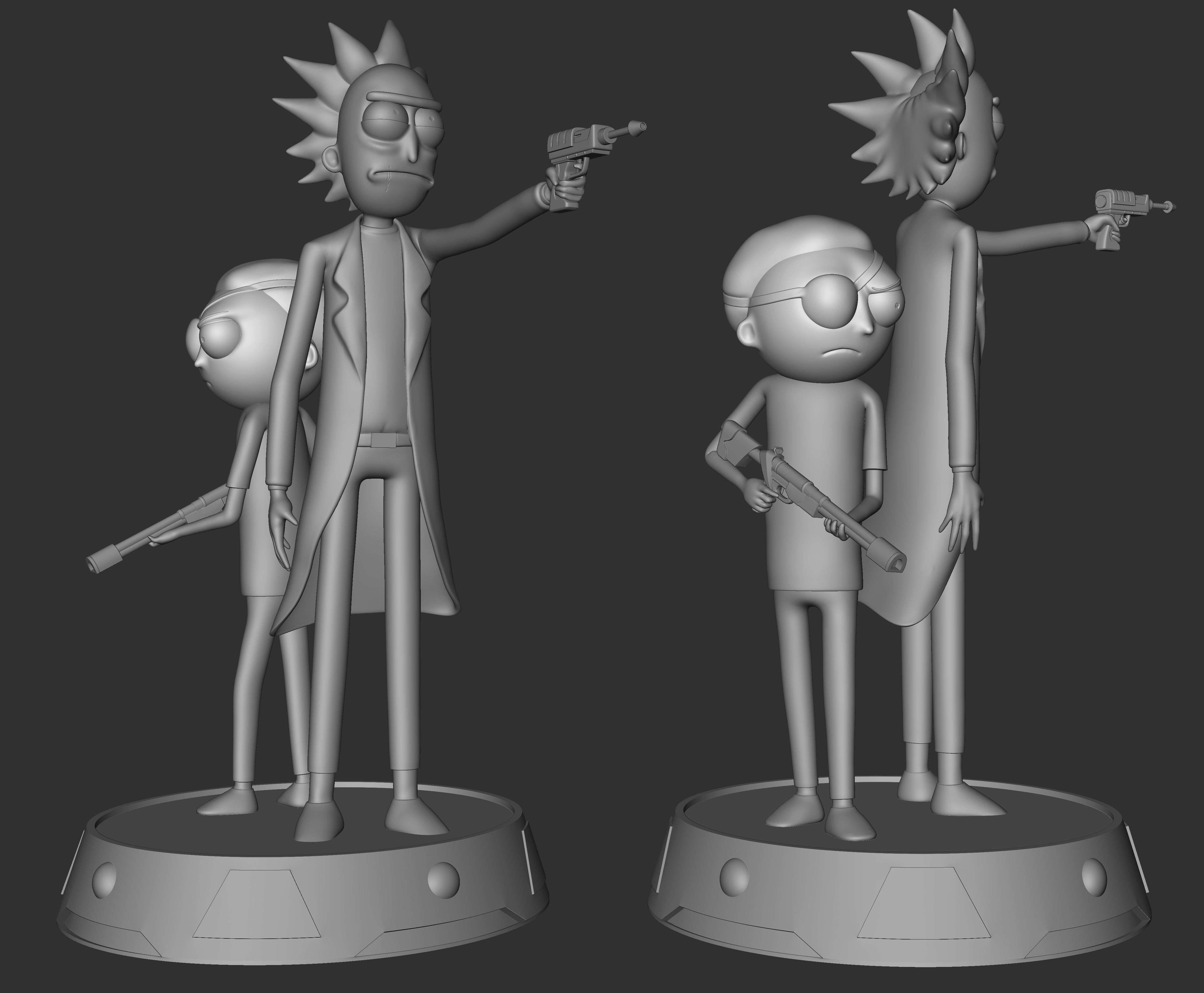 Rick and Morty 3D model 3D printable | CGTrader