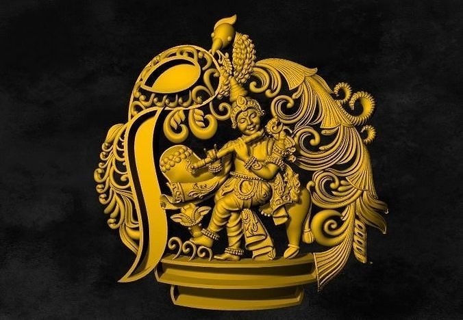 radha krishna locket 3D model 3D printable | CGTrader