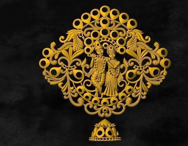 radha krishna locket 3D model 3D printable | CGTrader