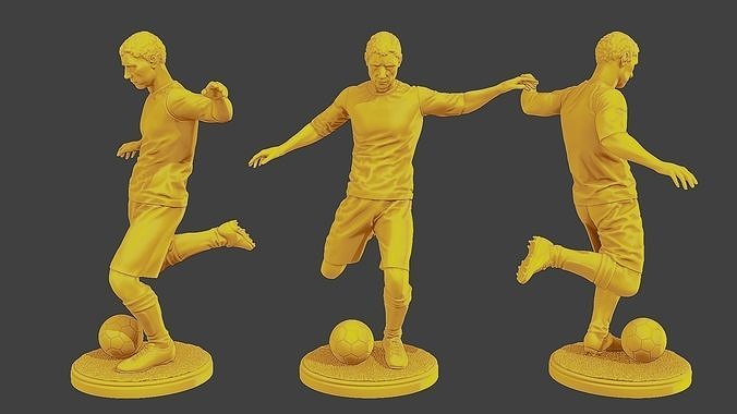 Soccer Player SP 002 3D model 3D printable | CGTrader