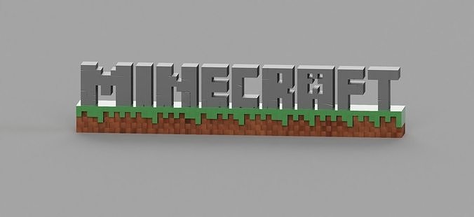 Logo Minecraft 3d Model 3d Printable Cgtrader