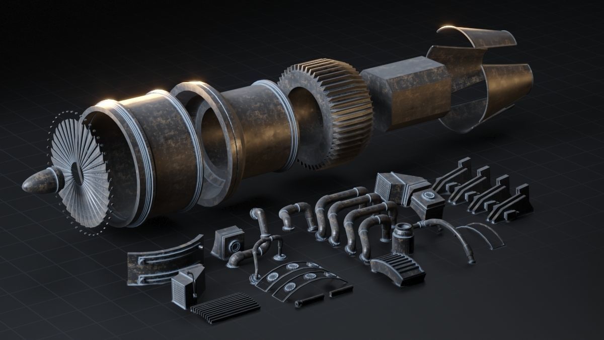 Engine Sci-fi 3D model | CGTrader
