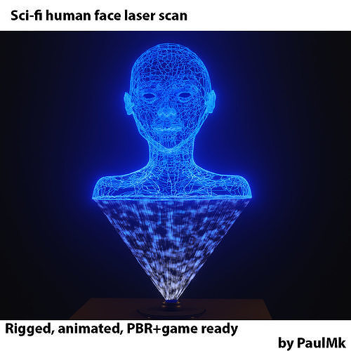 3D model Sci-fi human scan projection VR / AR / low-poly | CGTrader