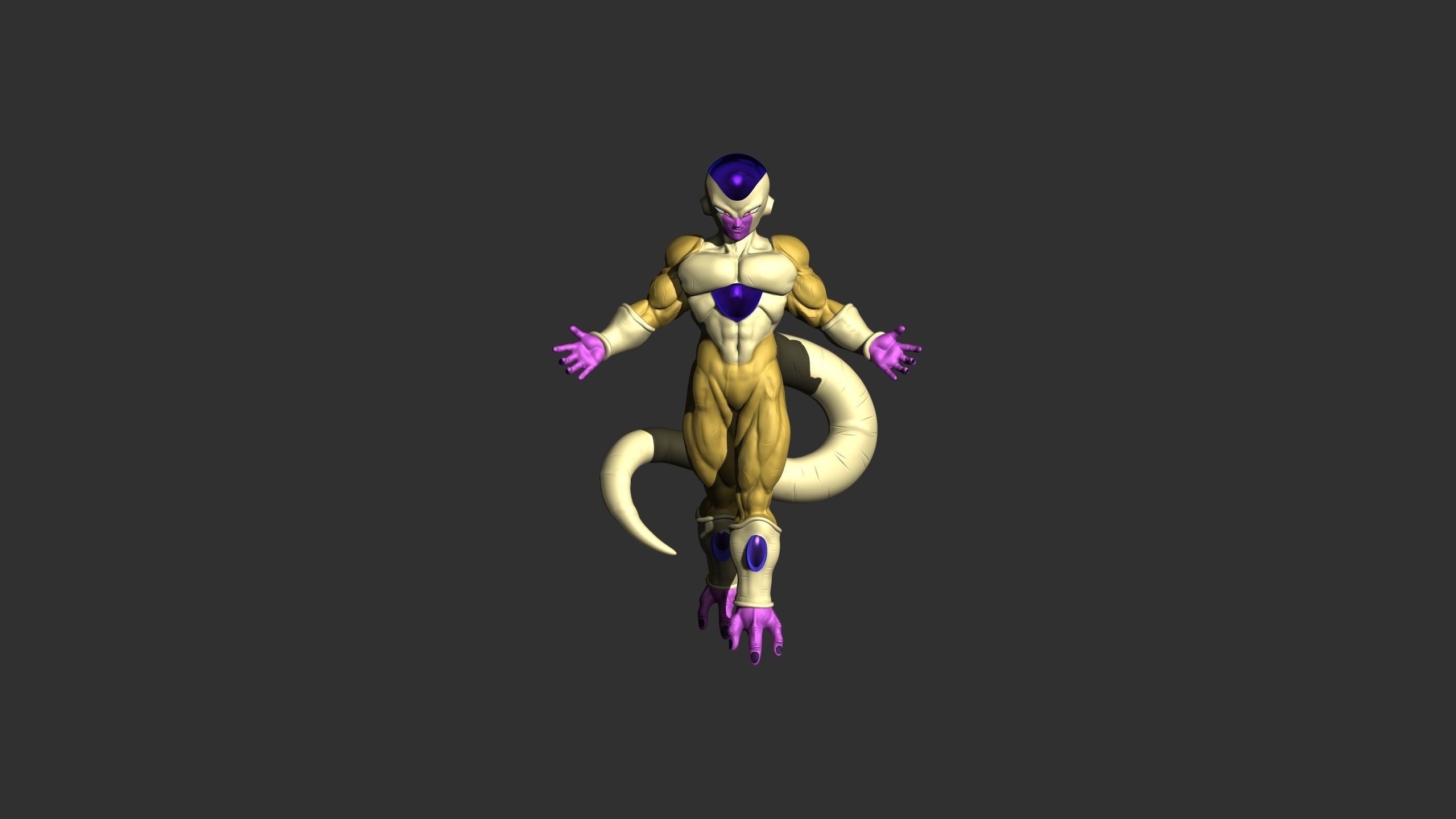 Golden Friezer dragonball z 3D model 3D printable | CGTrader