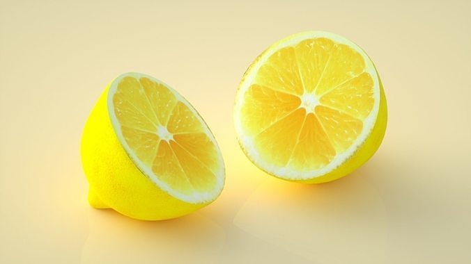 lemon half lemon sliced 3D model | CGTrader