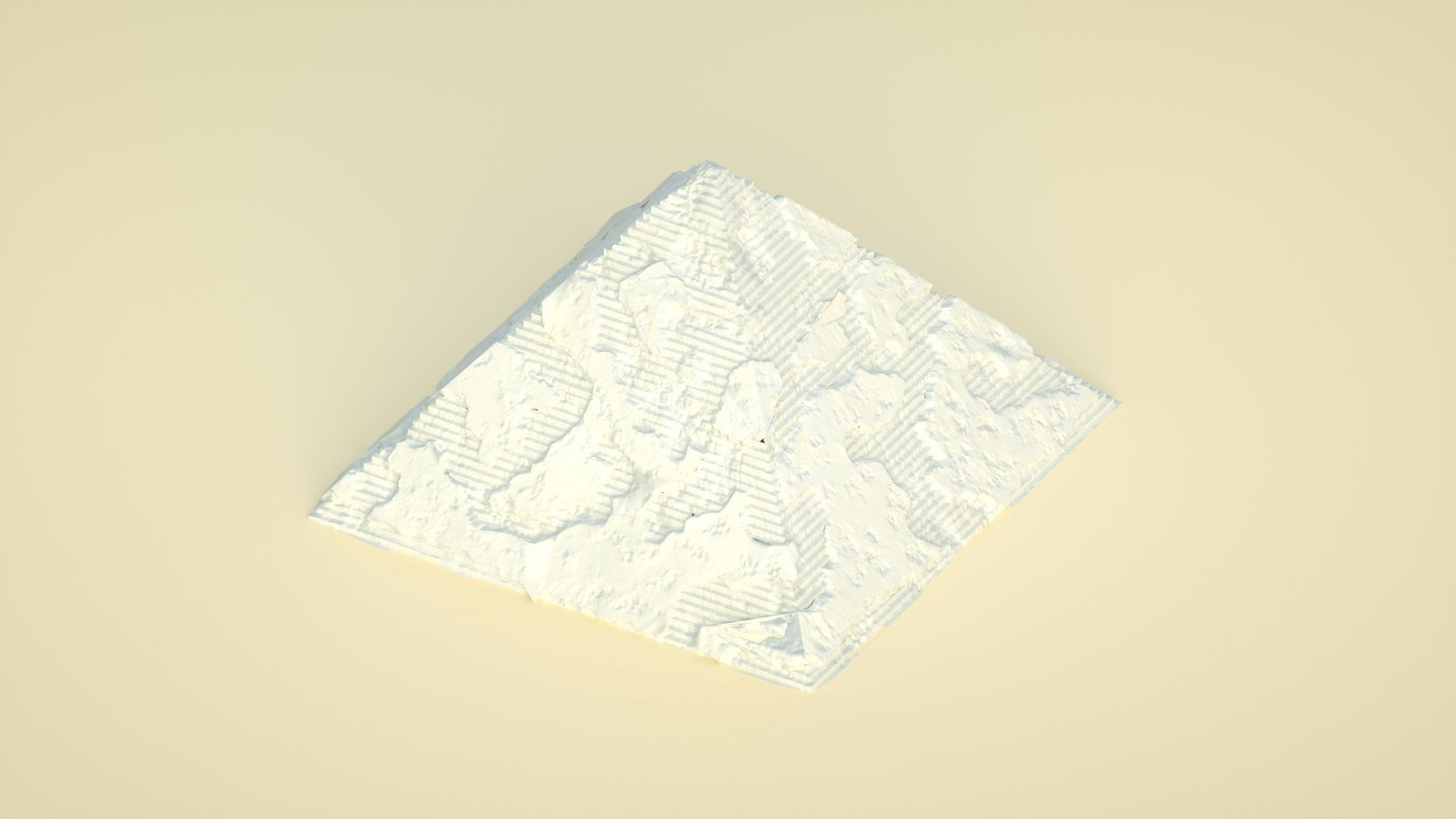 egyptian pyramid cubic cone desertification 3D model | CGTrader