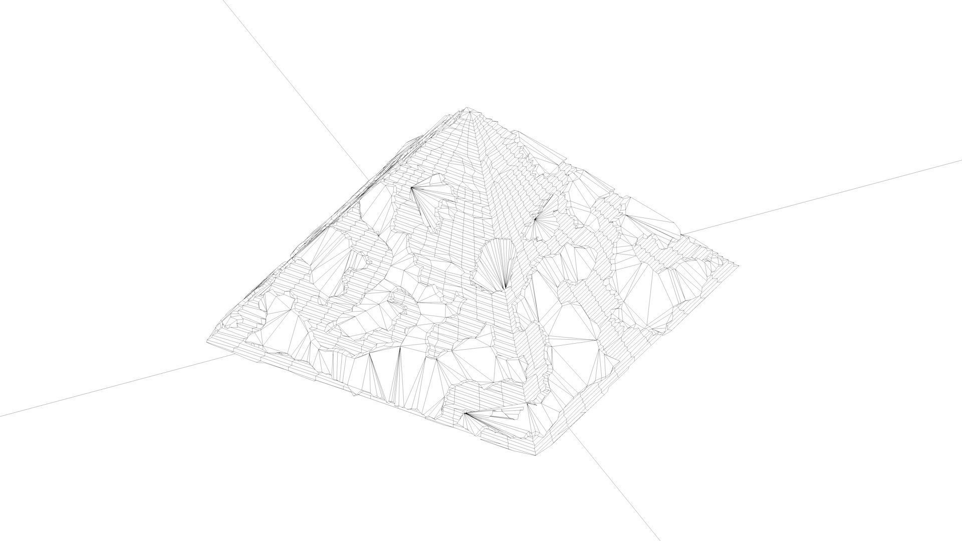 egyptian pyramid cubic cone desertification 3D model | CGTrader