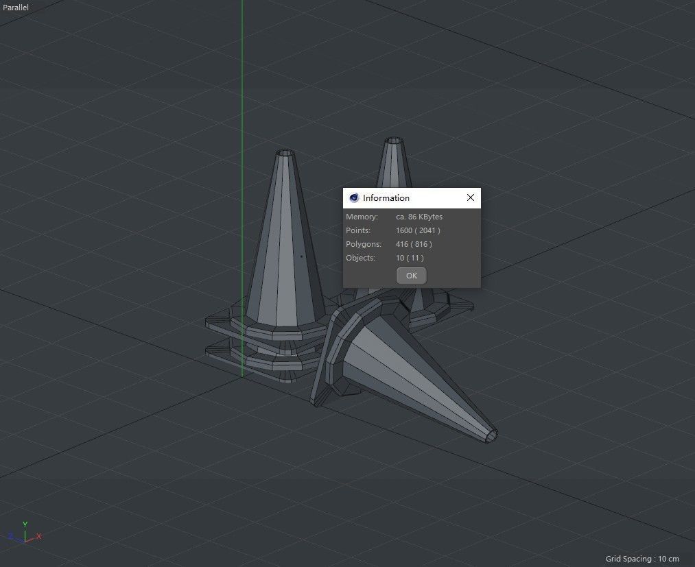 Car tripod warning sign telescopic road cone folding 3D model | CGTrader