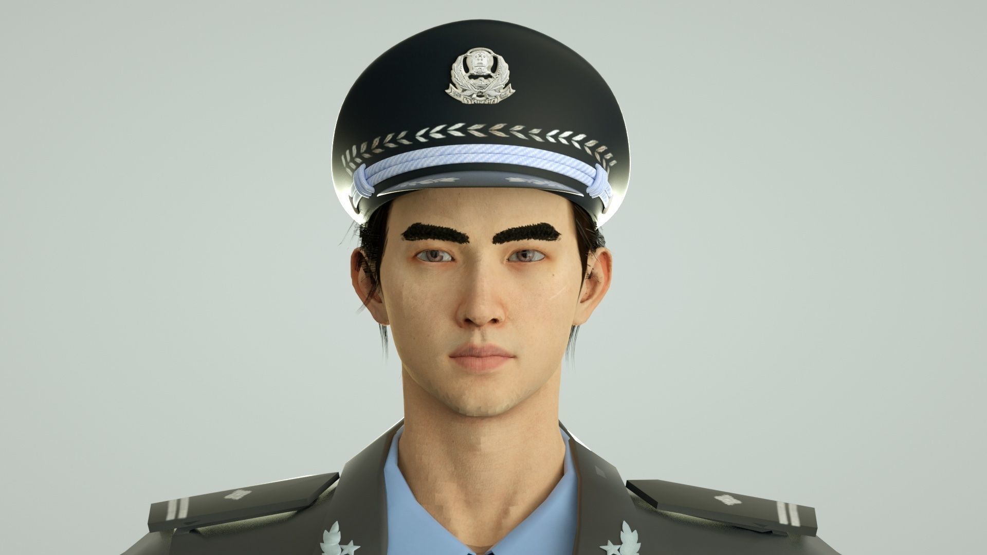 chinese police officer big brother 3D model | CGTrader