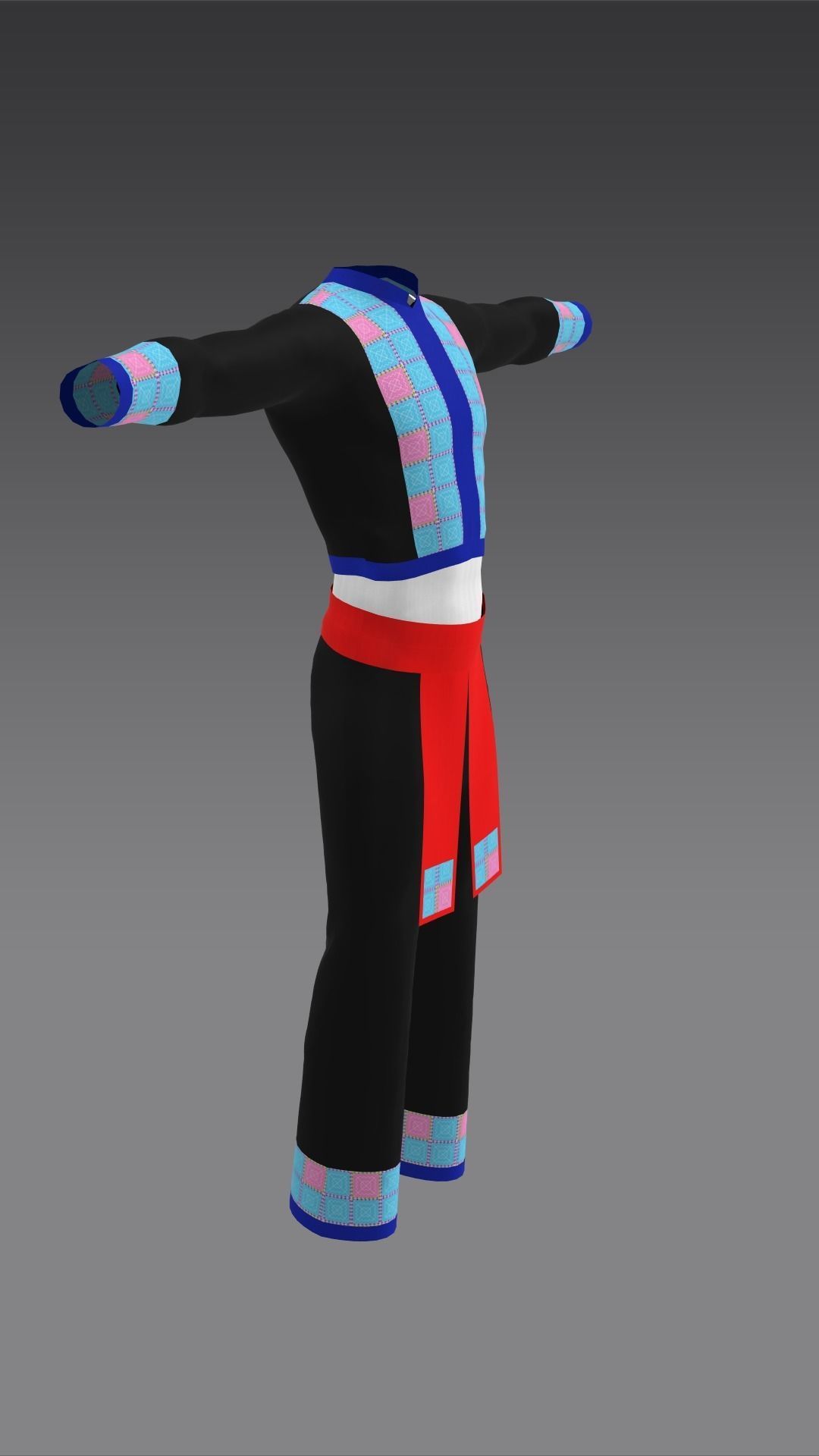 male outfit for Hmong cartoon 3d 3D model | CGTrader