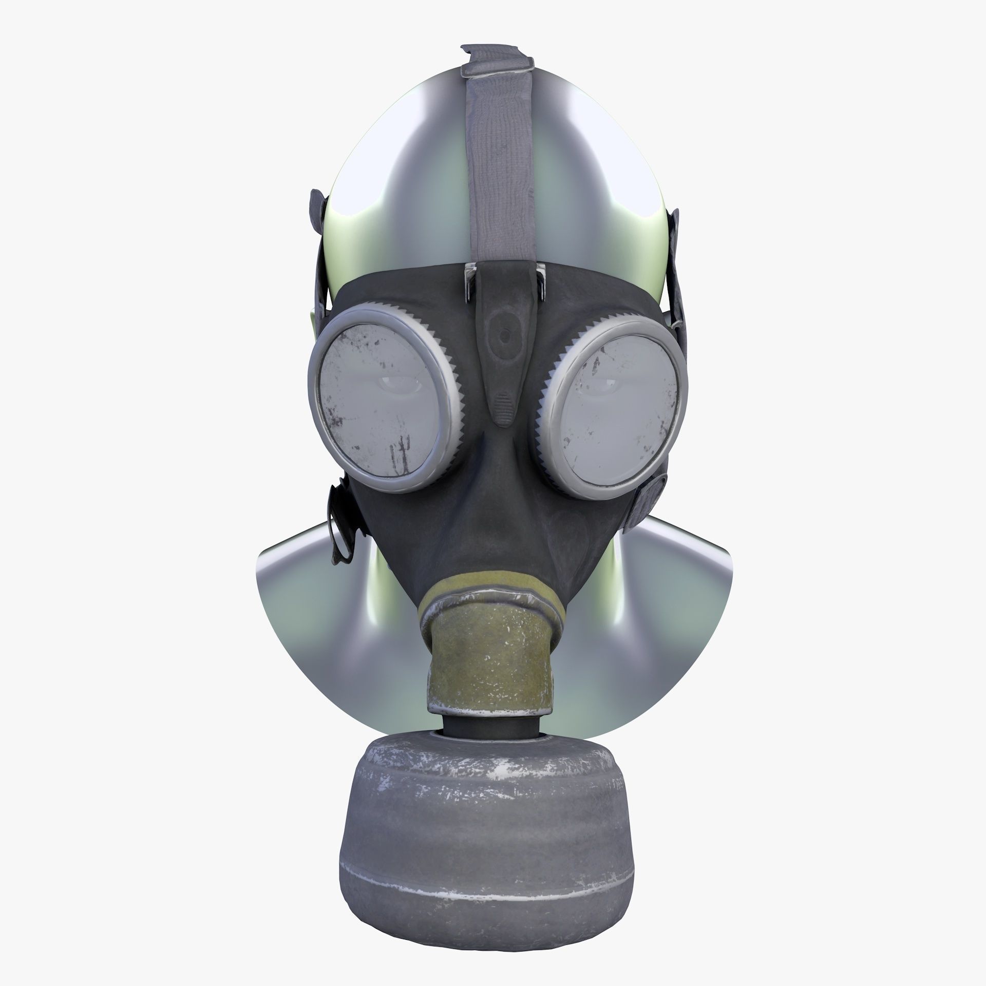 3D model WWII German Gas Mask M38 Low Poly VR / AR / low-poly | CGTrader