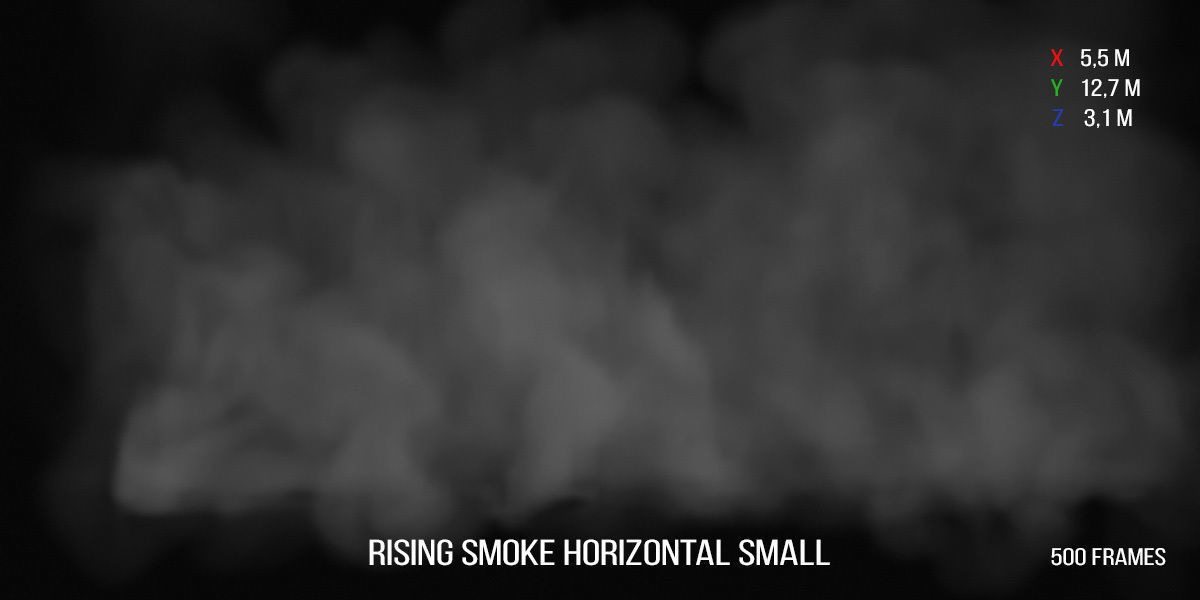Animated VDB Rising Smoke Horizontal 3D model animated | CGTrader