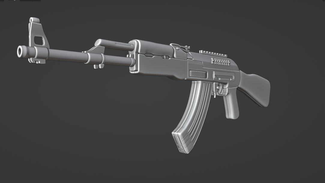 AK47 MACHINE GUN 3D model animated | CGTrader