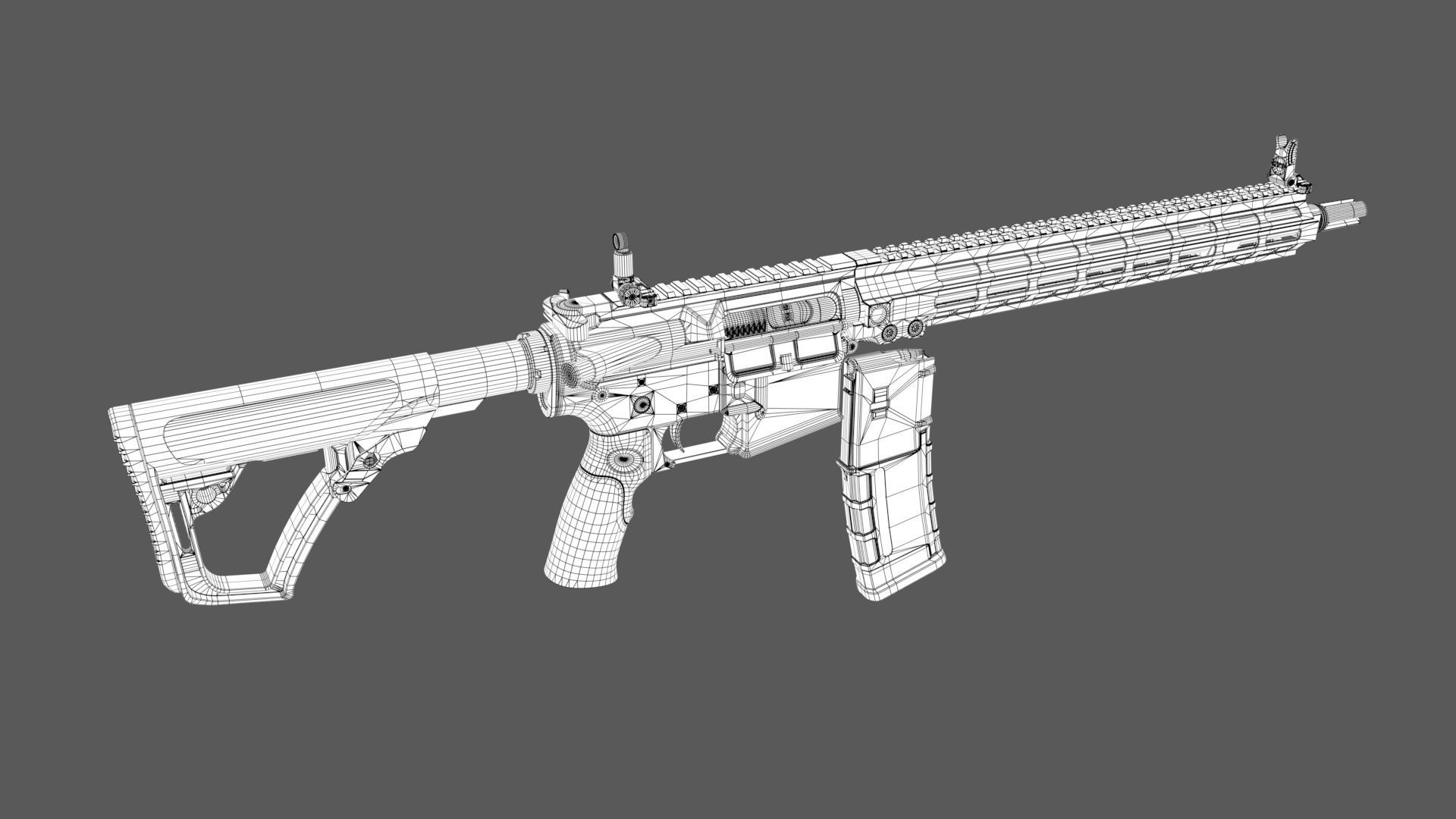 3D model Carbine M4A1 Assault Rifle MK18 VR / AR / low-poly | CGTrader