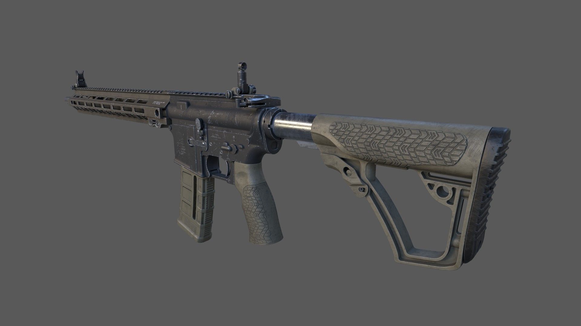 3D model Carbine M4A1 Assault Rifle MK18 VR / AR / low-poly | CGTrader