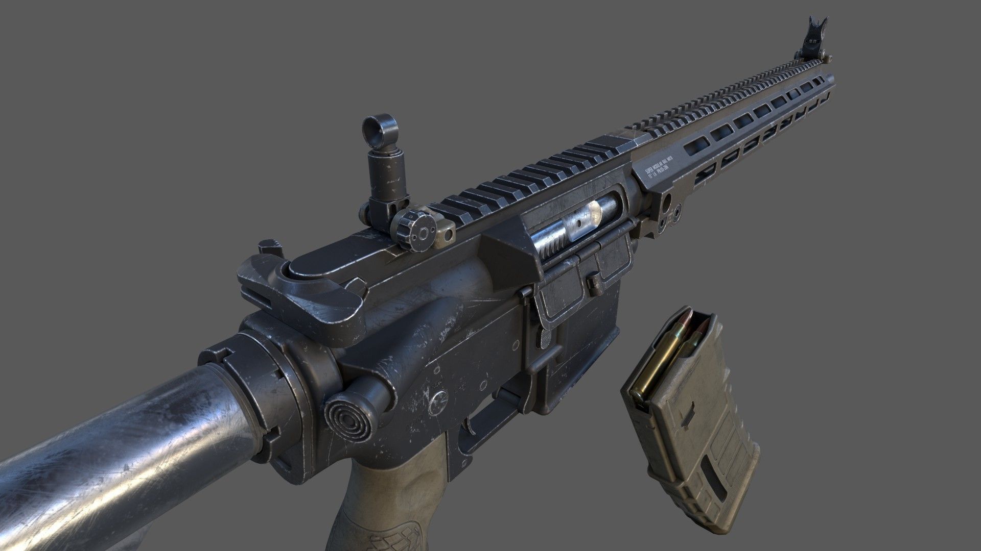 3D model Carbine M4A1 Assault Rifle MK18 VR / AR / low-poly | CGTrader