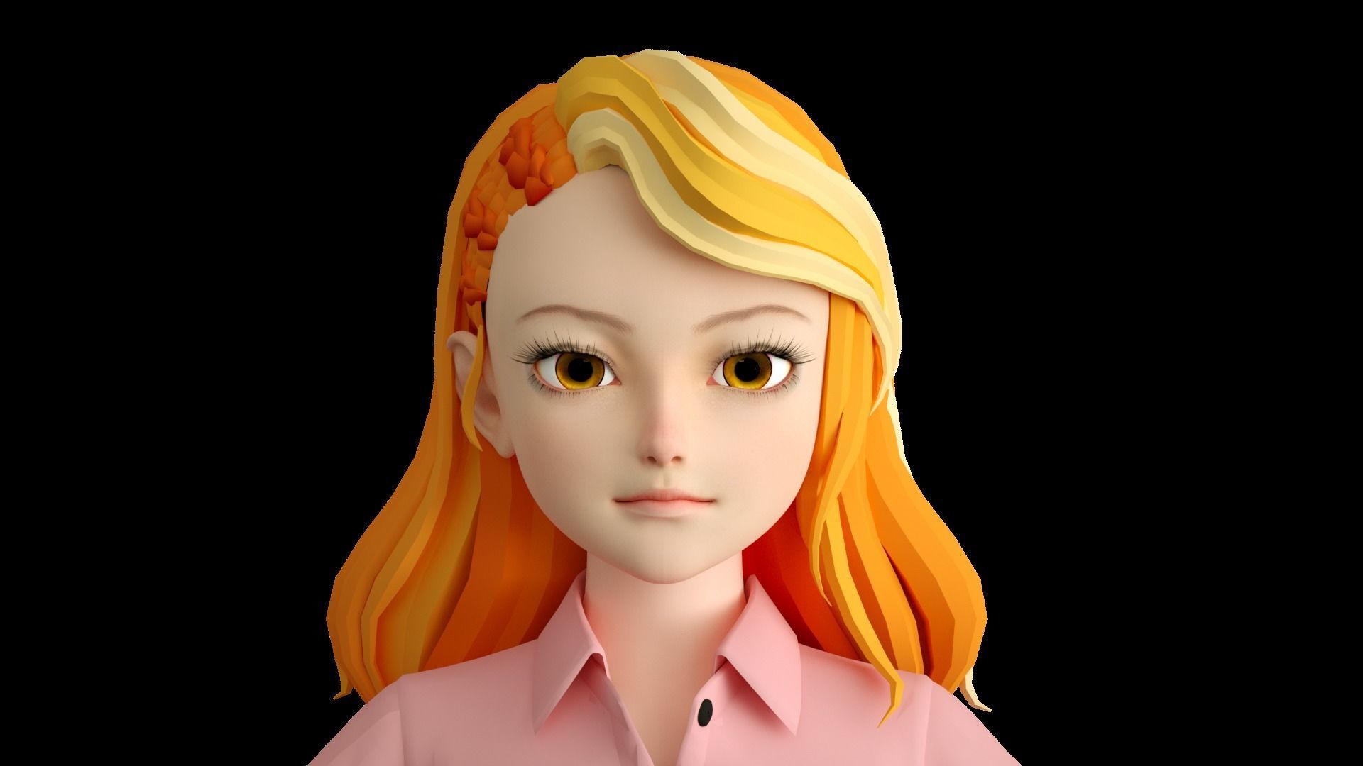 Cartoon aunt professional white-collar secretary sister 3D model | CGTrader