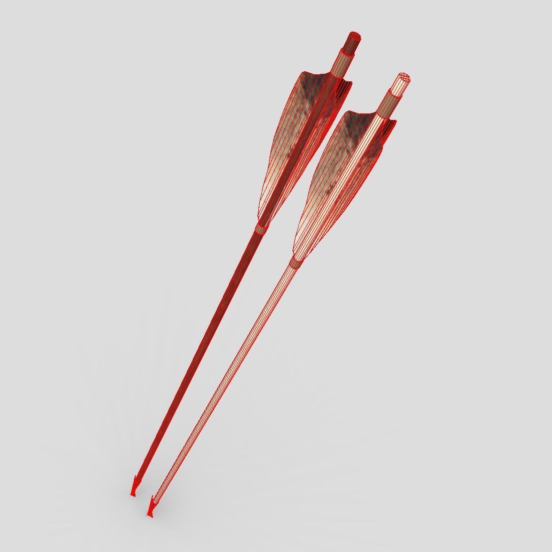 3D model Wooden Arrow 2 VR / AR / low-poly | CGTrader