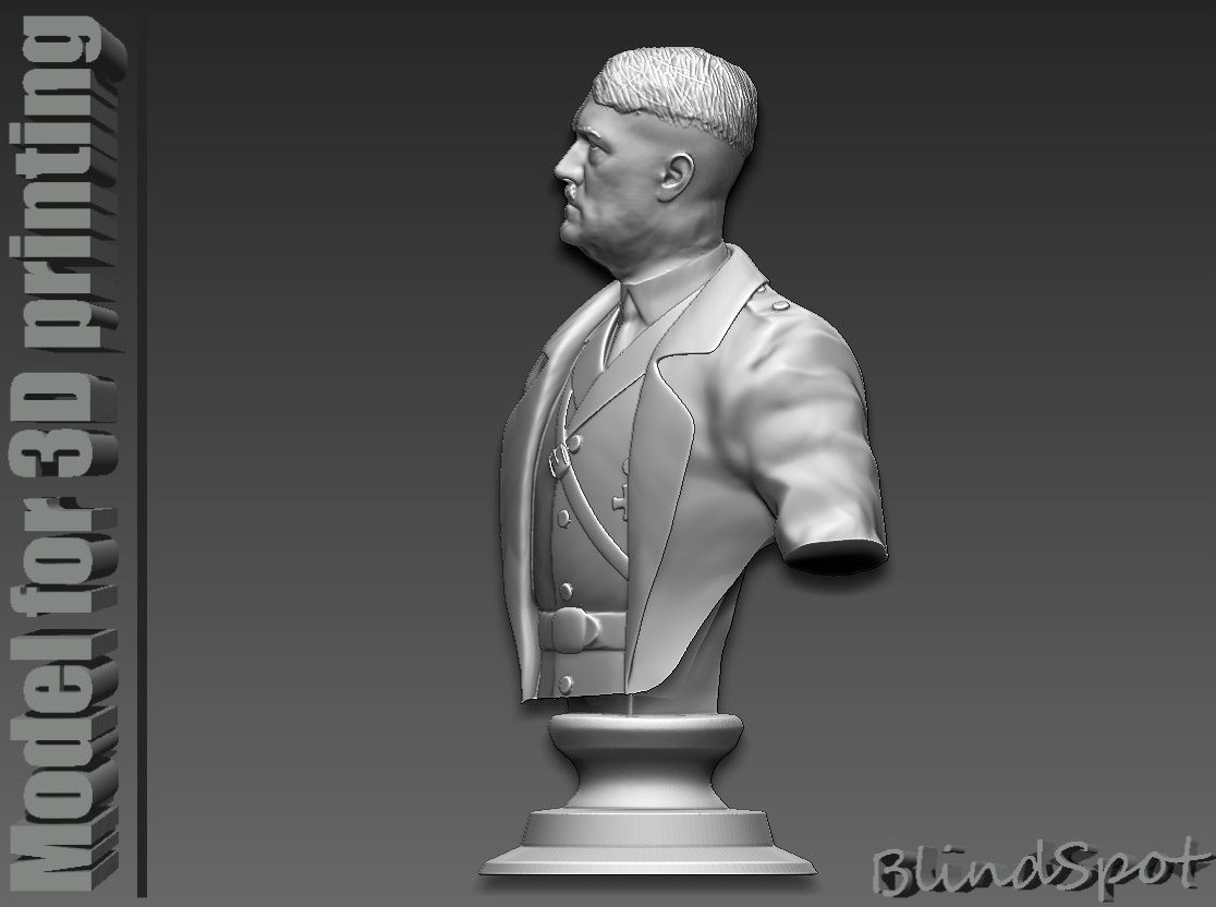 Adolf Hitler bust 3D model 3D printable | CGTrader