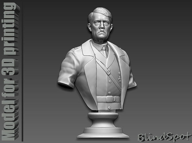 Adolf Hitler bust 3D model 3D printable | CGTrader