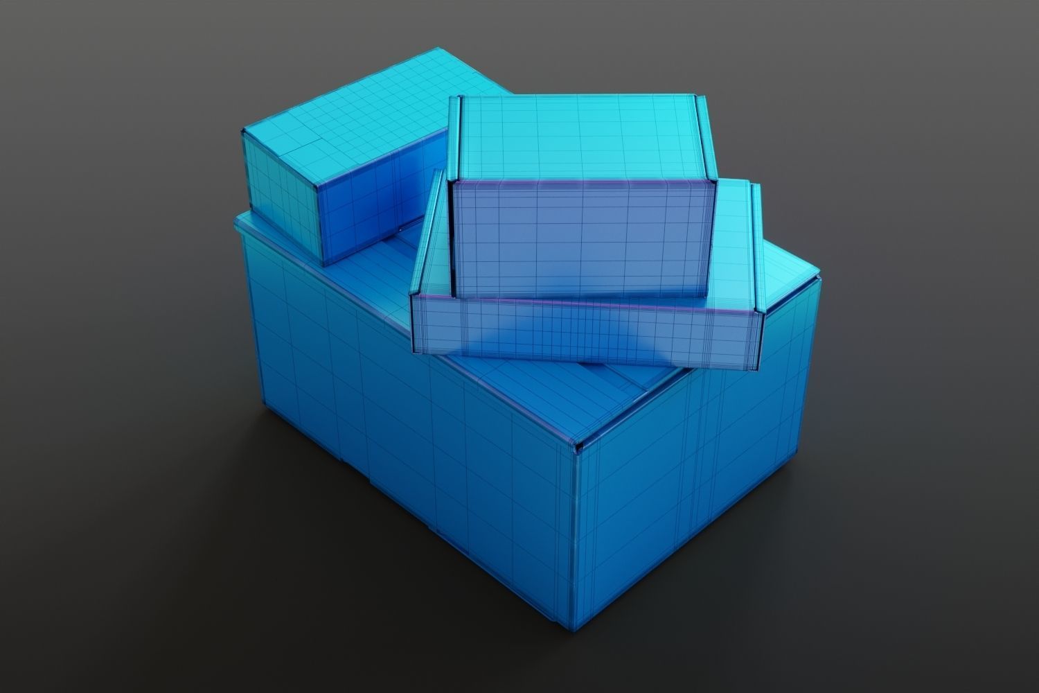 Stack of cardboard packages 3D model | CGTrader