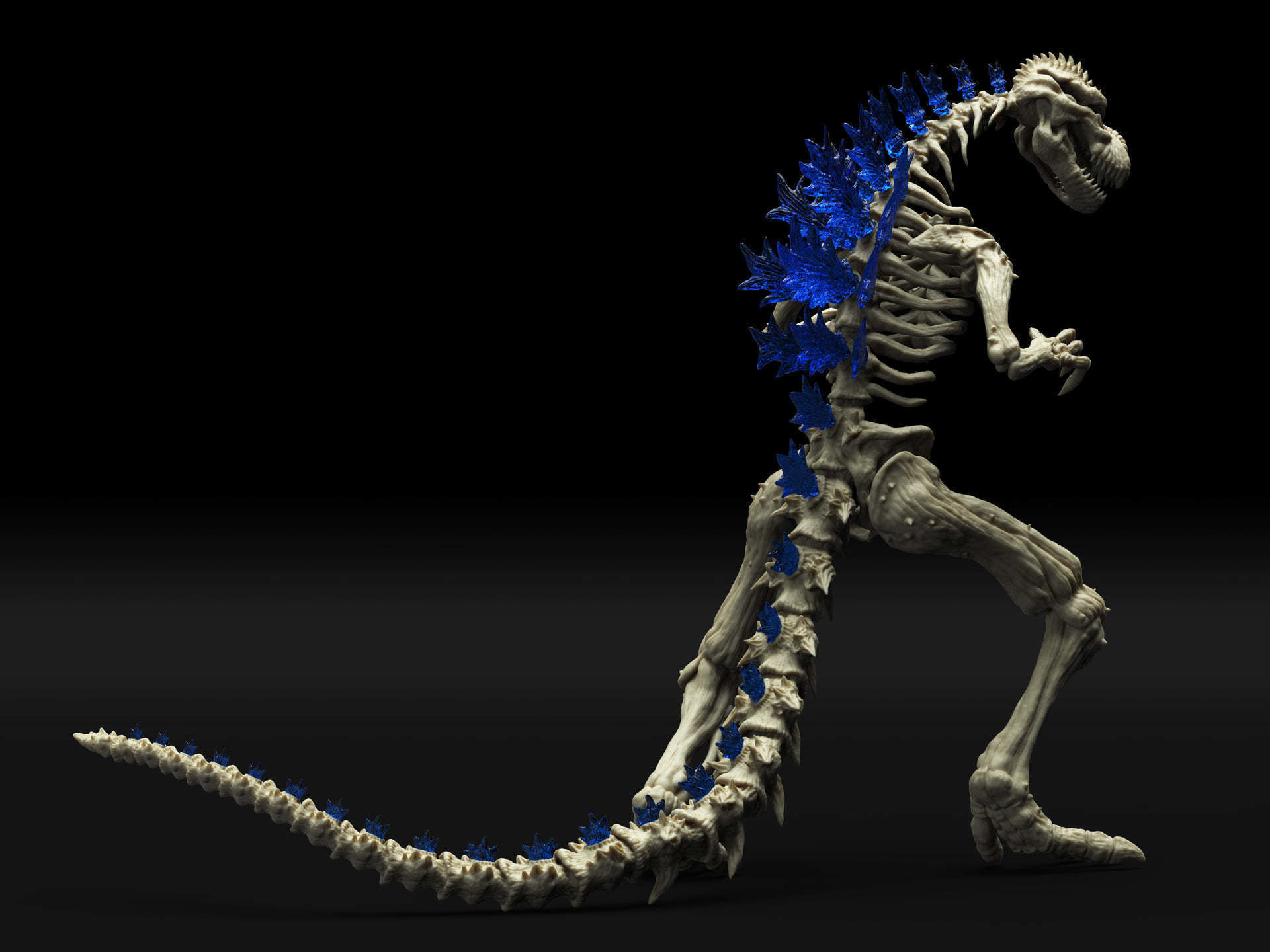 Godzilla Skeleton 30cm high 3D model 3D printable | CGTrader
