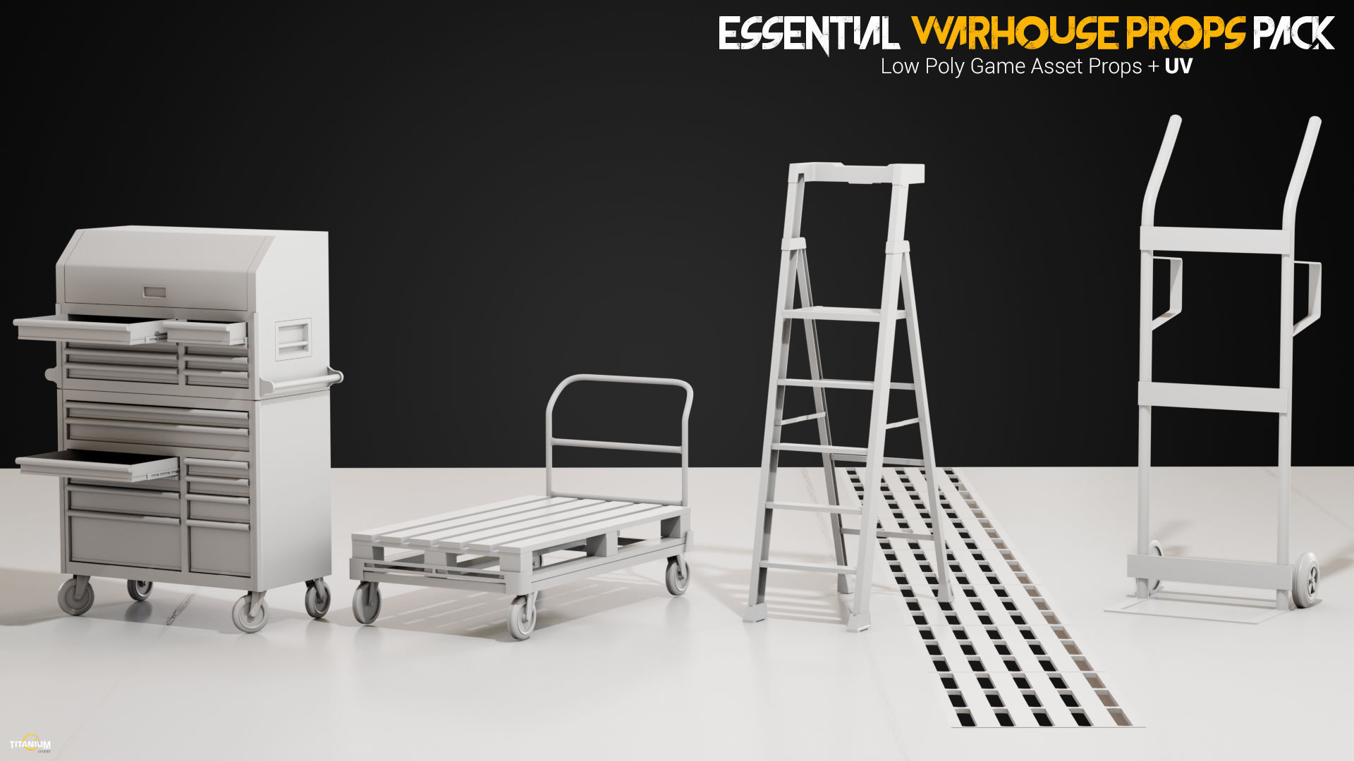 3D model Essential Warhouse Props Kitbash Pack VR / AR / low-poly ...