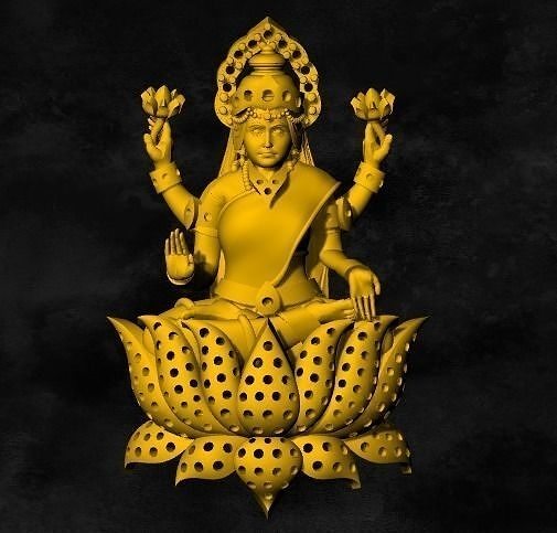 lakshmi locket 3D model 3D printable | CGTrader