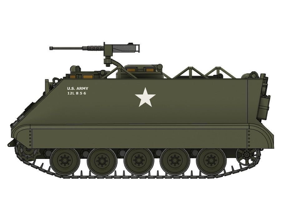Armored vehicle M113 APC - STL files- vietnam war era 3D model 3D ...
